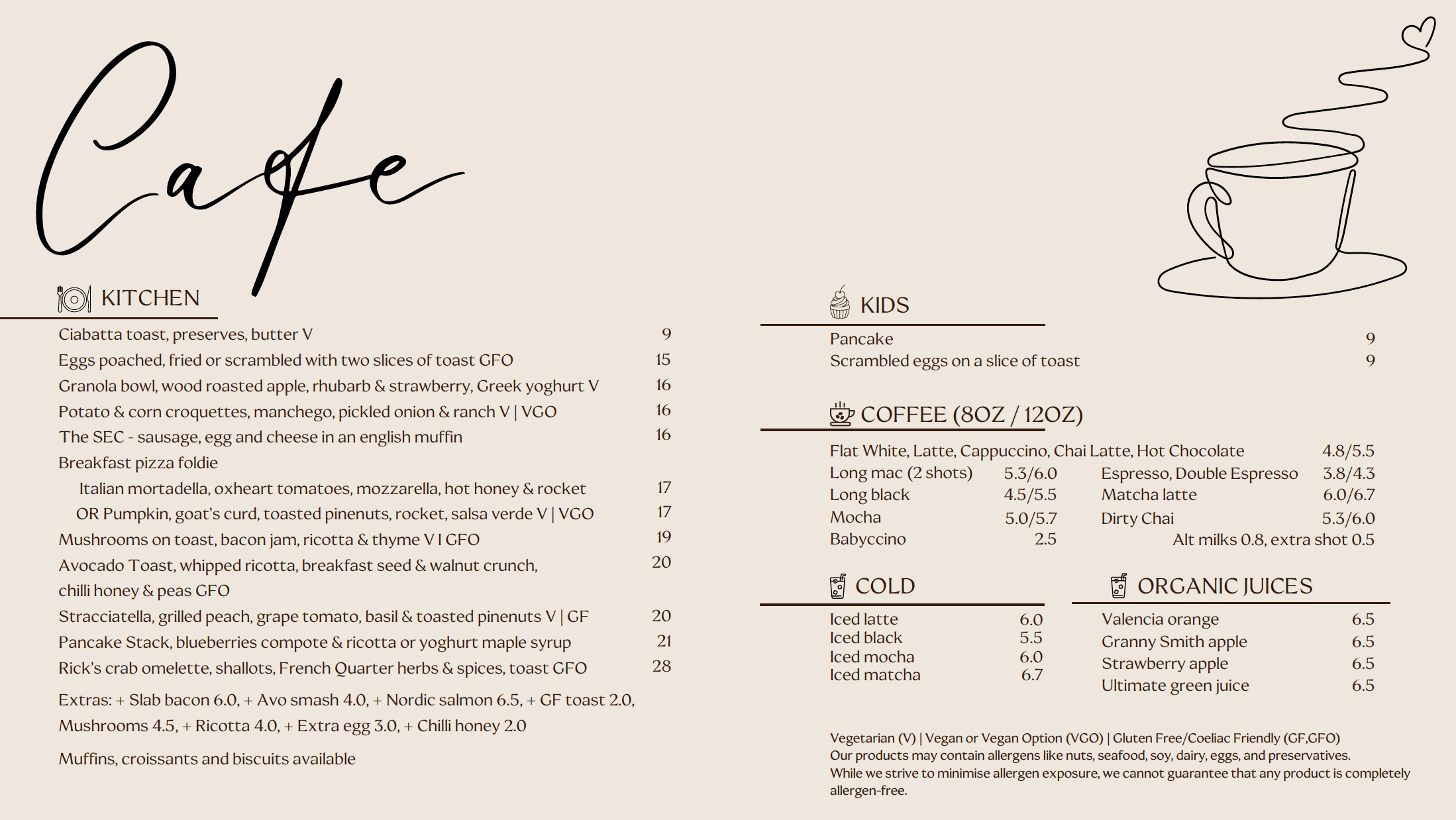 Menus | Somewhere in the Park